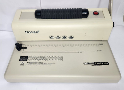 Book Presentation Coil Binding Machine Tianse BM-S1250 Spiral Punch No ...