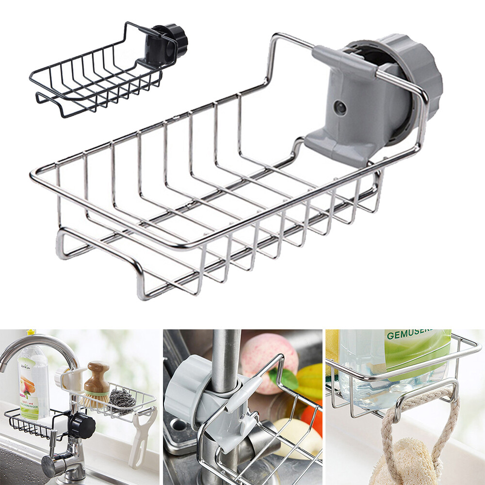 Home Kitchen & Bathroom Faucet Sink Sponge Hanging Tap Storage Holder ...