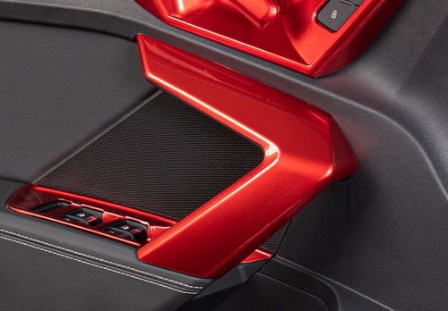 Fit For Audi A3 2022-2024 ABS Passion Red Inner Door Door Armrest Trim ...