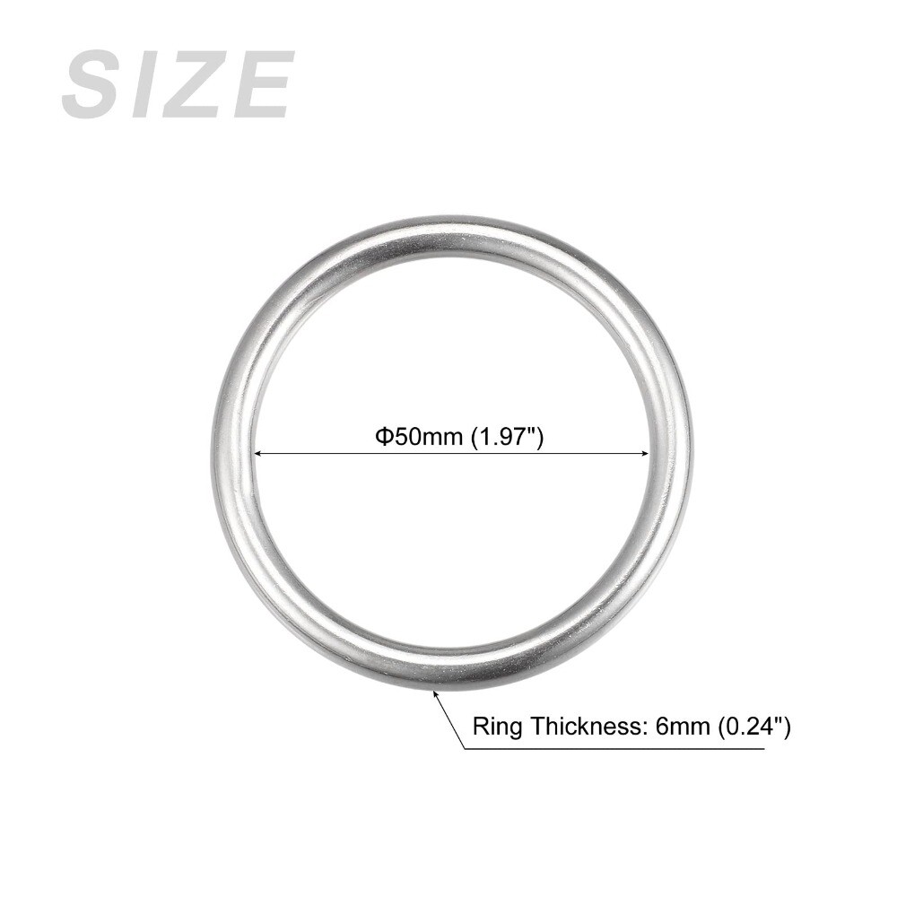 Silver Metal Ring 304 Stainless Steel Welding Circle Hanging Objects ...
