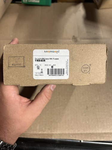 10 Mersen Ferraz Shawmut TRS40R Tri-Onic Time Delay Fuses 40 Amp 600v ...