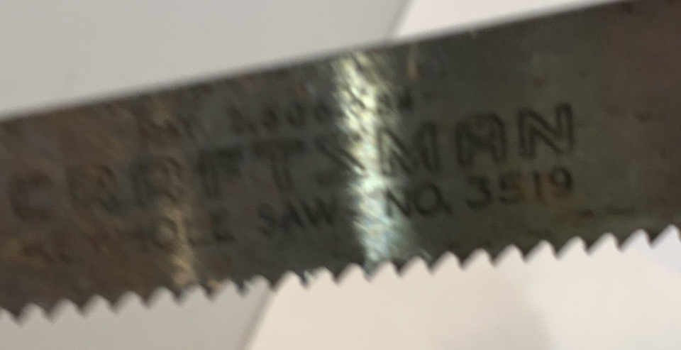 Vintage Craftsman Keyhole Saw No. 3519 Bakelite Plastic Handle 10.25 ...