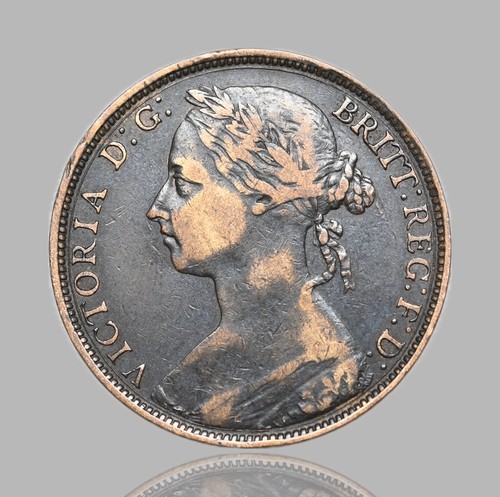 GREAT BRITAIN. Queen Victoria, Copper Penny, Bun head, 1887 | eBay