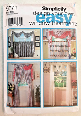 Vintage Simplicity Sewing Pattern 9771 Window Treatments Drapes Curtain ...