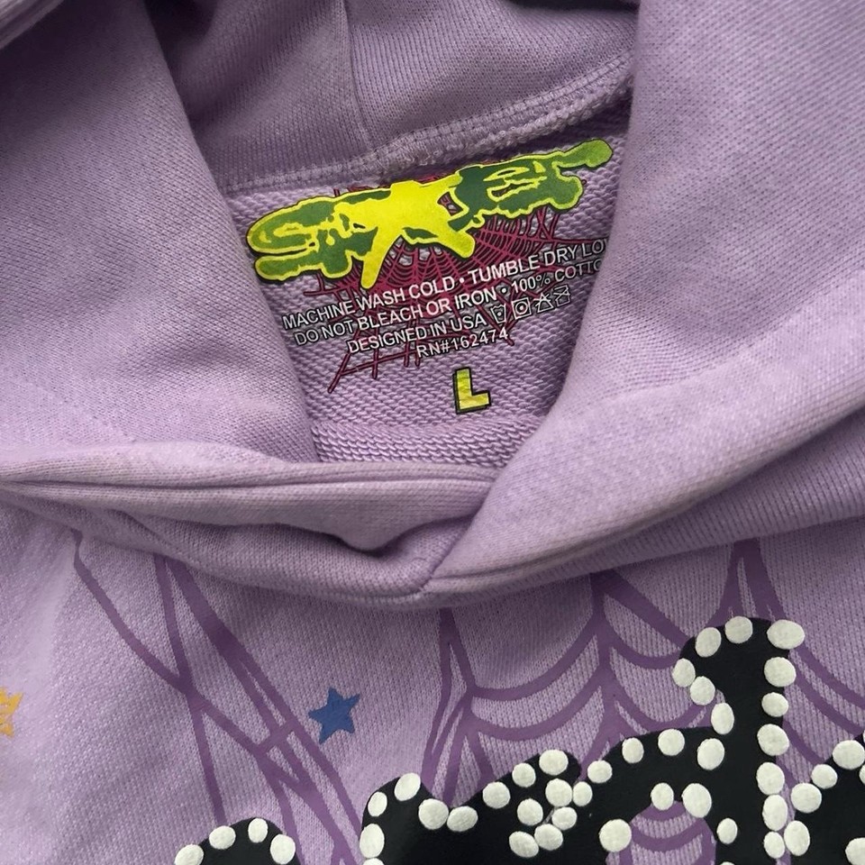 Purple Sp5der hoodie men s (STOCKX RECEIPT, AUTHENIC) | eBay