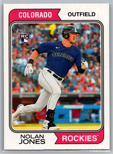 Nolan Jones 2023 Topps Heritage Rookie Card RC #164 Colorado Rockies | eBay