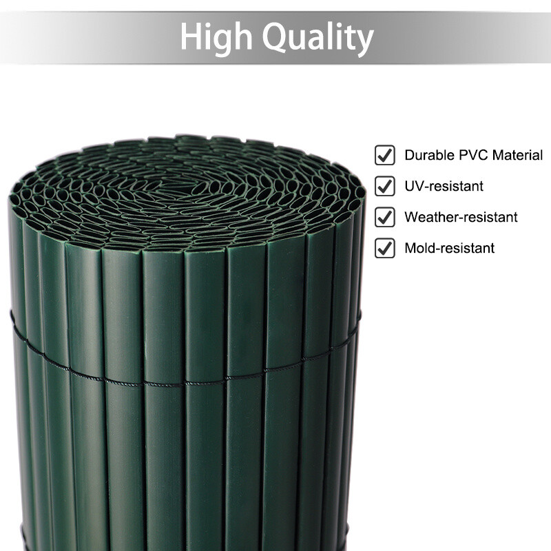 PVC Garden Screening Roll Fence Privacy Border Panel Bamboo Effect ...