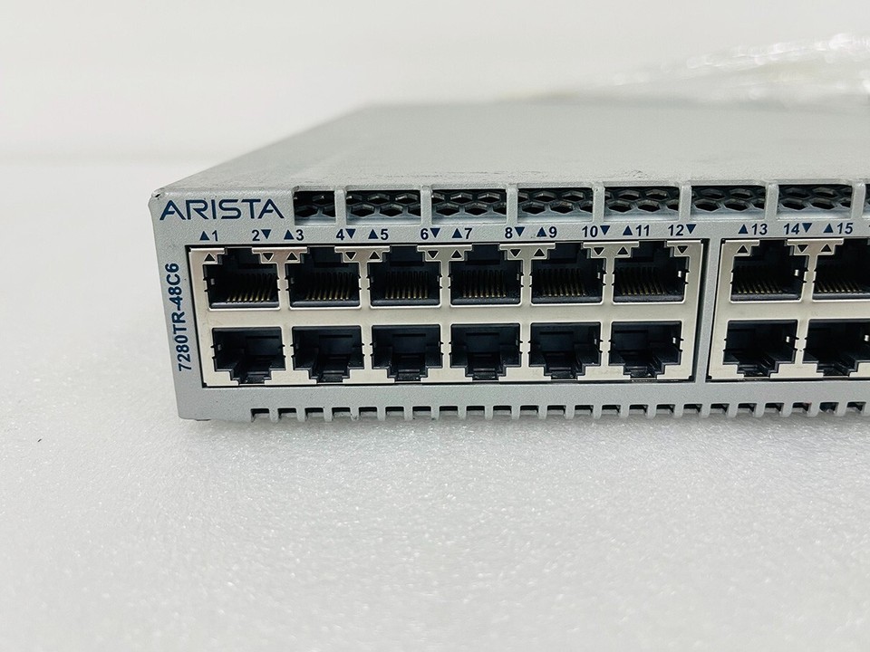 Arista DCS-7280TR-48C6-R 48x 10G RJ45 & 6x 100G QSFP28 Switch F-to-R 2x ...