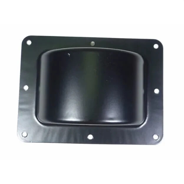Four (4) Recessed Black Caster Dish 6" x 4" to Fit 3" or 4" Wheels For ...