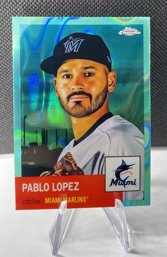 Pablo Lopez 2022 Topps Chrome Platinum Anniversary Aqua Lava Refractor ...