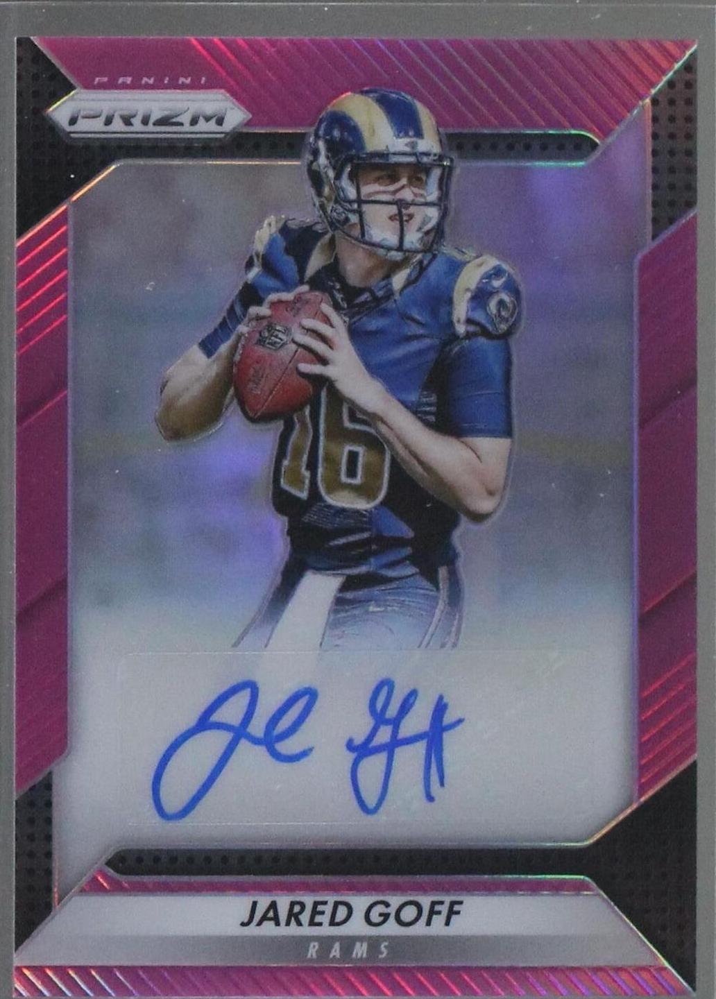 2016 Panini Prizm - Rookie Autograph Jared Goff #RA-JGF Pink Prizm (AU ...