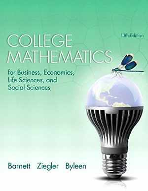 College Mathematics for - Hardcover, by Barnett Raymond; Ziegler - Very ...