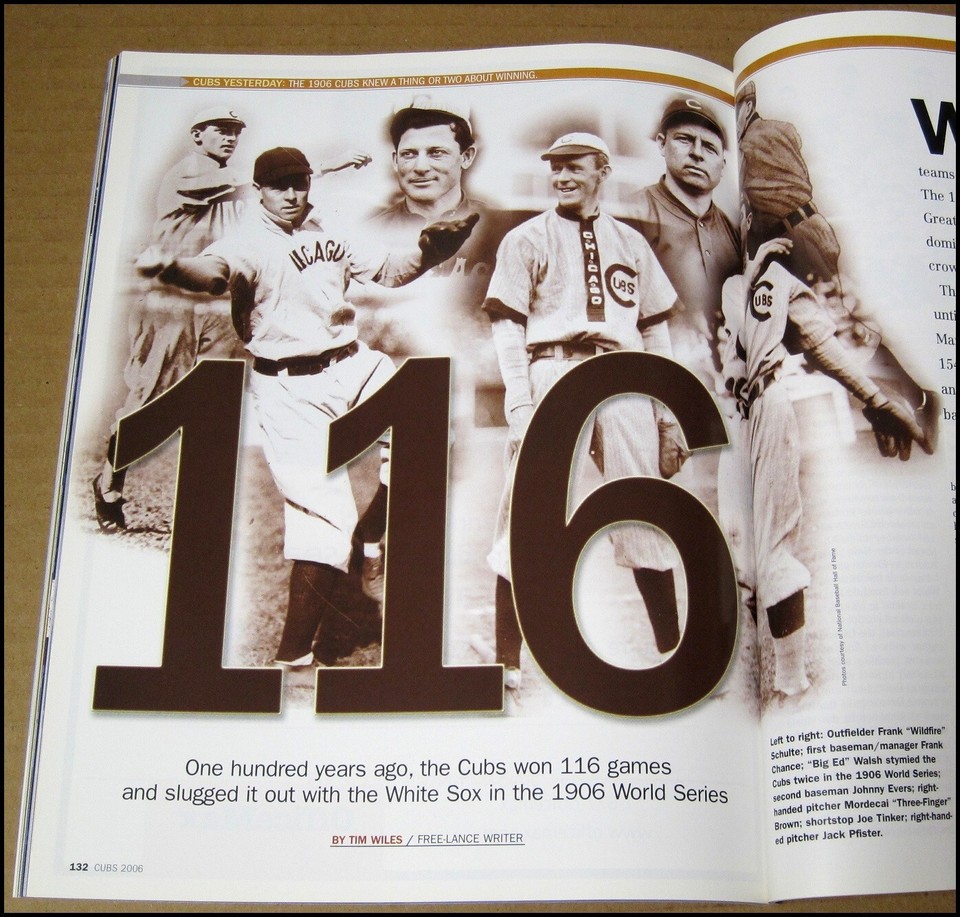 2006 Chicago Cubs Official Program Greg Maddux Kerry Wood Aramis Bruce ...