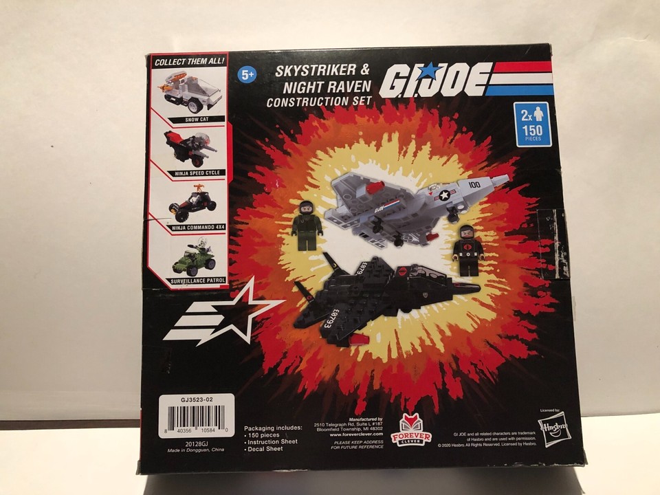 NEW GI Joe Skystriker & Night Raven Construction Set 150 Pieces w ...
