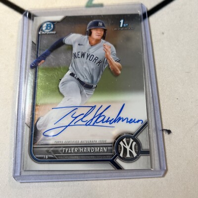 2022 BOWMAN CHROME TYLER HARDMAN 1ST BOWMAN AUTO YANKEES | eBay