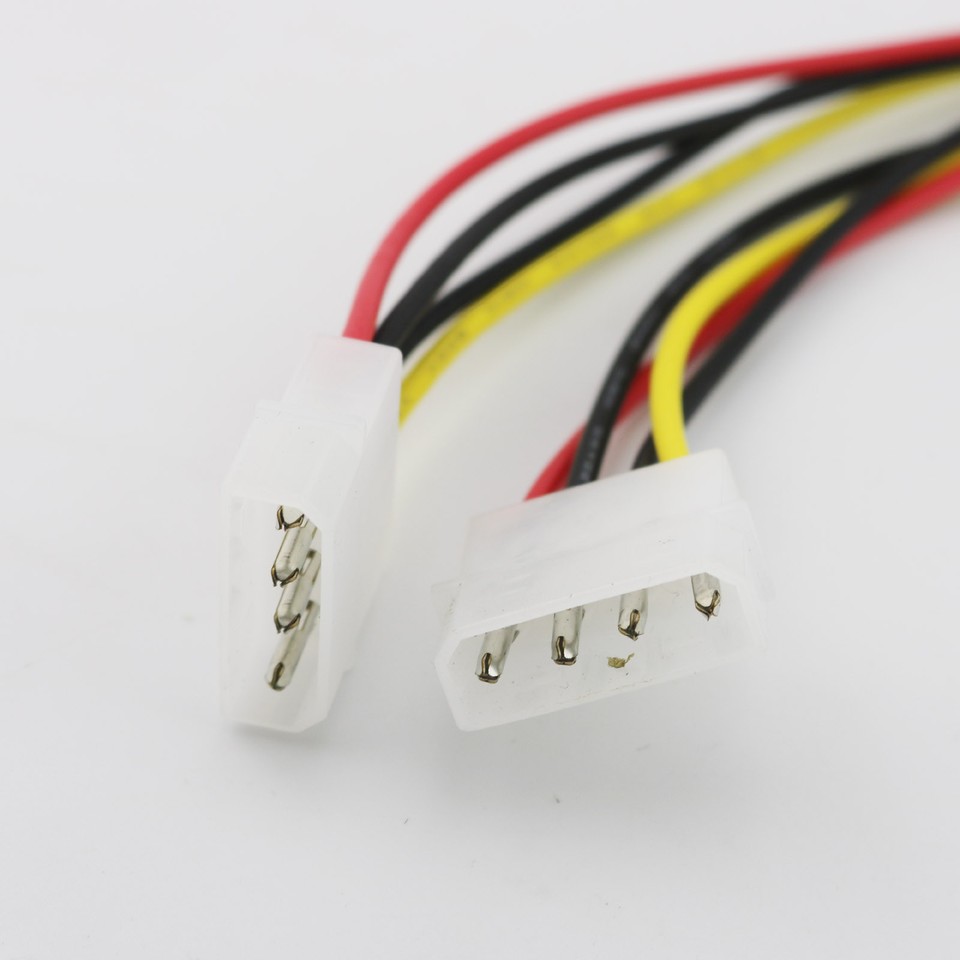 1pc Molex 4 Pin Male to LP4 Male Power Extension Adapter Connector ...