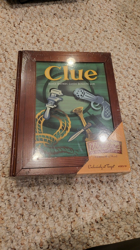 Clue Vintage Game Collection Bookshelf Edition Wood Box 2005 Brand New ...