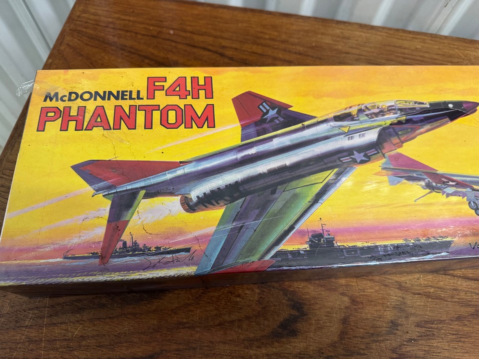 Vintage 1961 Aurora 1:48 McDonnell F4H Phantom Vintage Kit No. 394-249 ...