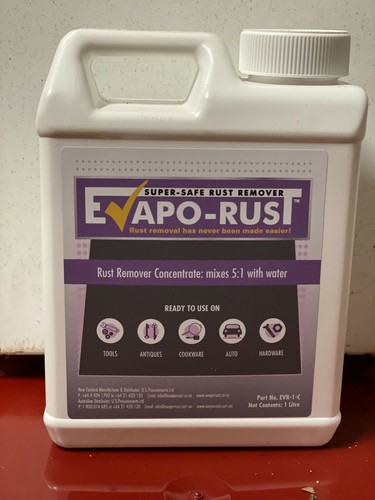 Evapo-Rust biodegradable, super safe, rust remover 1L Concentrate makes ...
