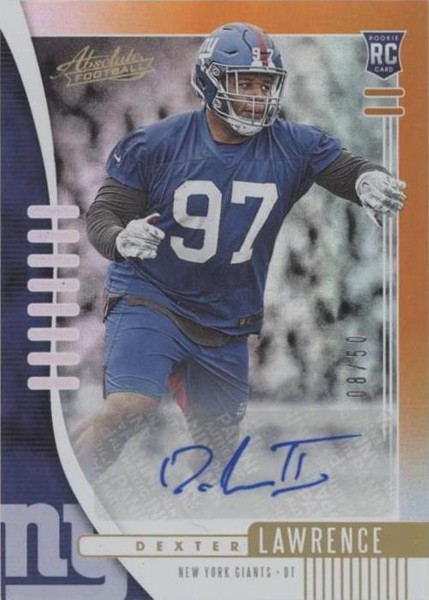 2019 Panini Absolute - Rookie Orange Spectrum Signatures #177 Dexter ...