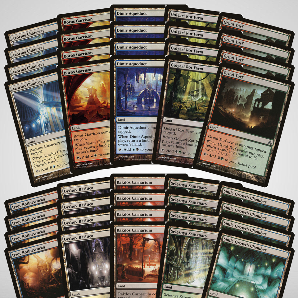 40 DUAL BOUNCE LANDS MTG Cards Playset 4x each Various Sets Land | eBay