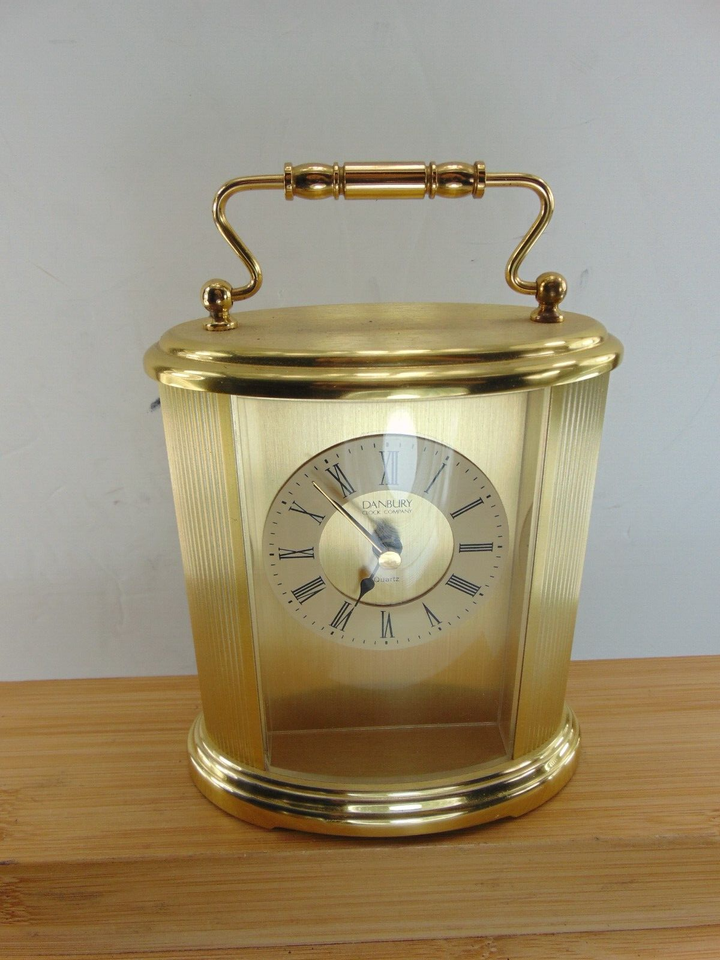 Vintage Danbury Mint Gold Clock - NEW Battery -MINT CONDITION - RARE ...