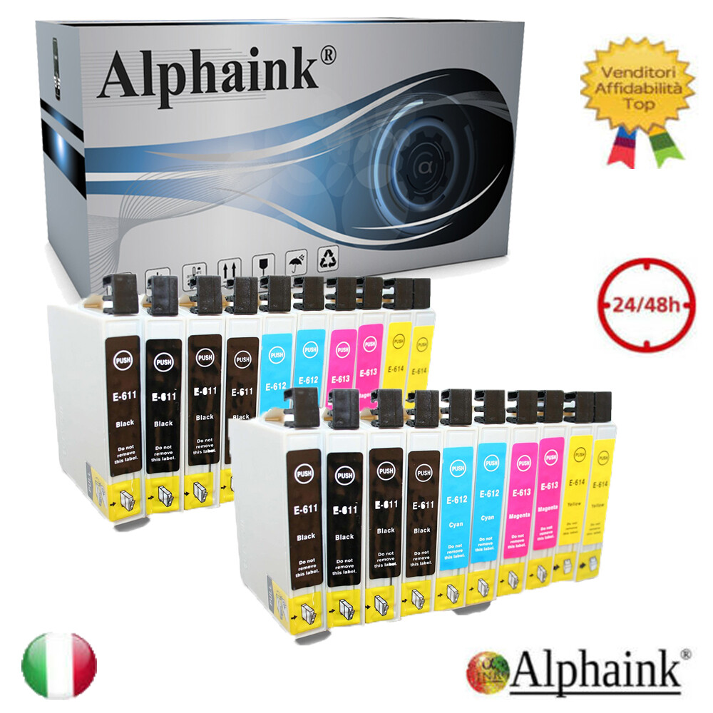 20 CARTUCCE PER EPSON STYLUS T0615 DX3800 DX3850 DX4200 DX4250 DX4800 ...