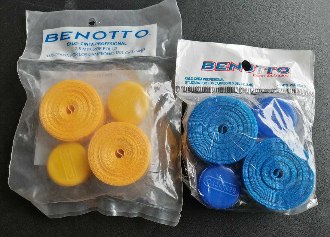 2 BENOTTO TEXTURED YELLOW / BLUE Handlebar Tape Cello Bar pack Vintage ...