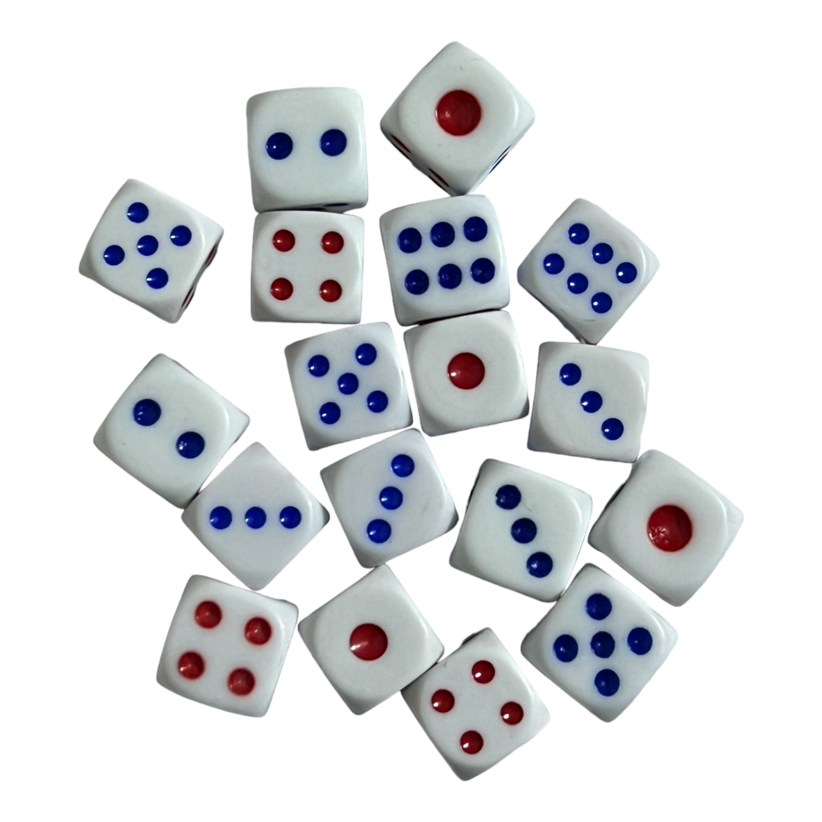 12 18 Pack Six-Sided Coloured Dice Spot 6 Colours D6 Dice Set Replace ...