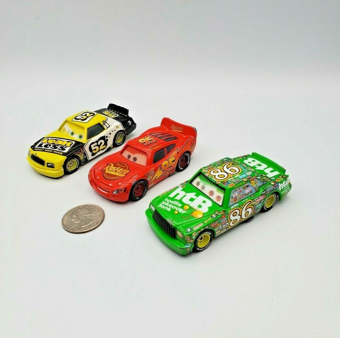 Disney Pixar Cars Lenticular Eyes Lot x2 Lightning & Leak Less 52 ...