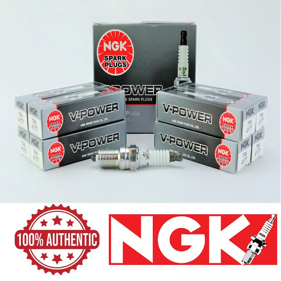 Set of 4 Spark Plugs Genuine NGK 4177 OEM # TR6 V-Power V8 | eBay