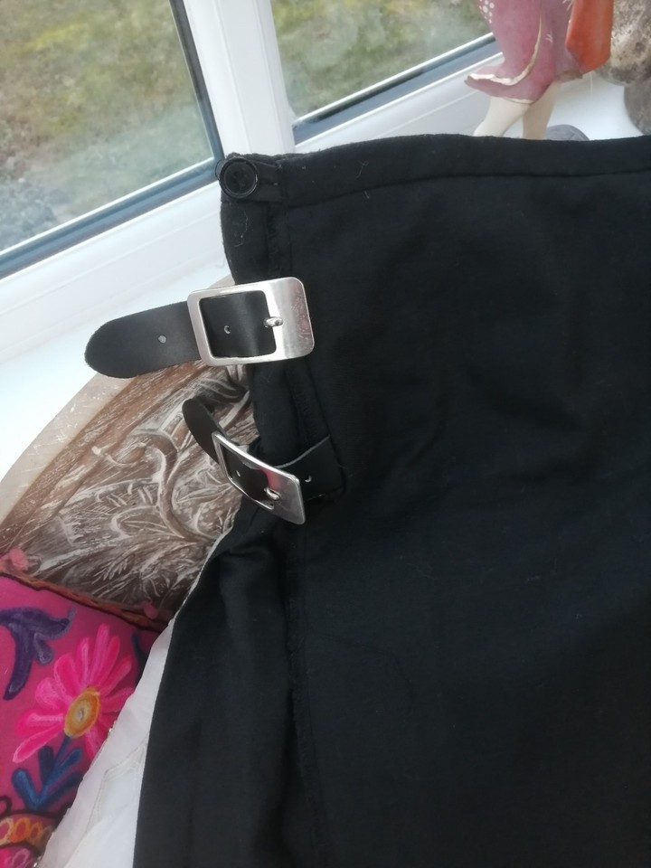 Black Utility Military Cargo Goth Kilt Mens Sz XXL FAB 46 48 WAIST 26 ...