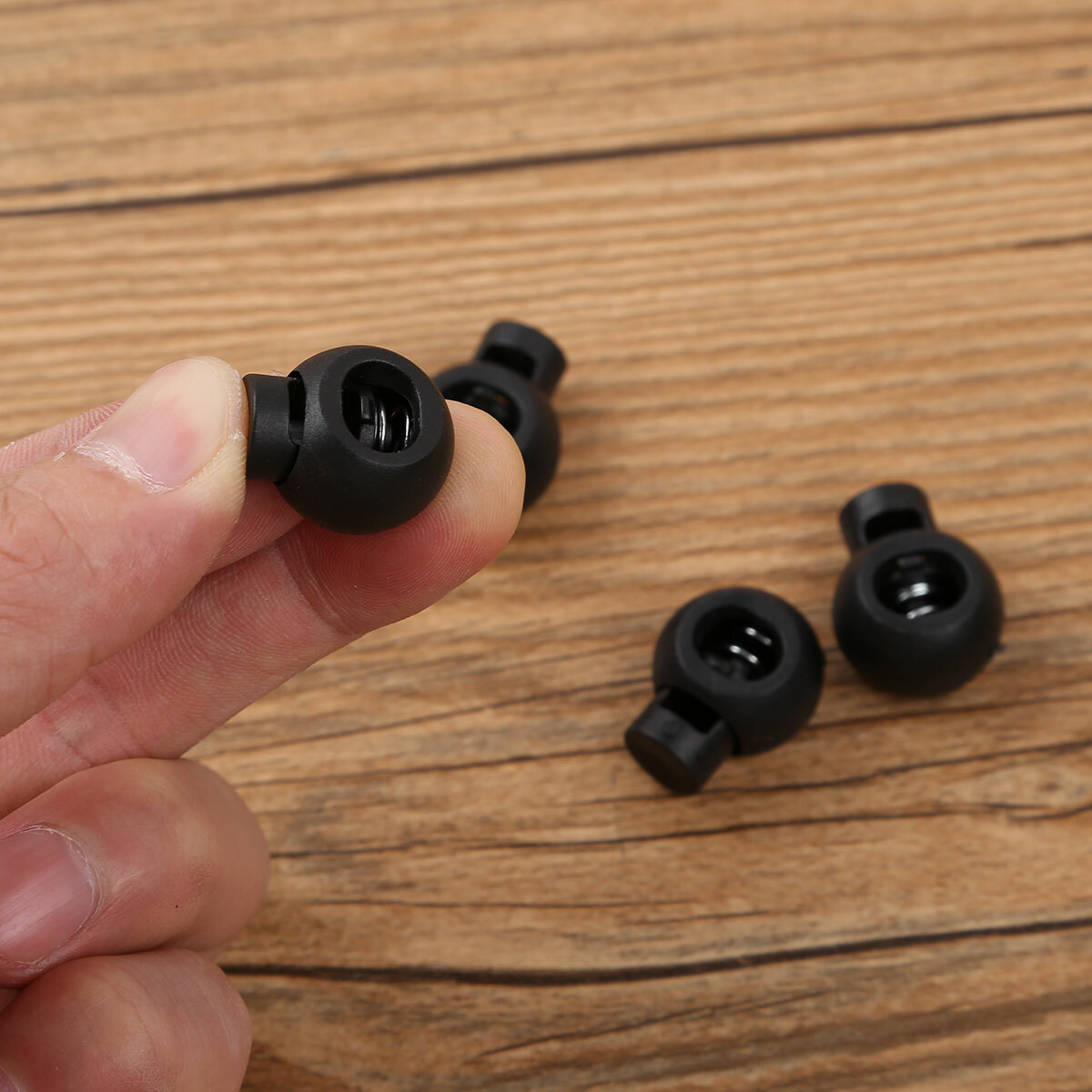 50Pcs 1.7cm Toggle Spring Loaded Stopper Sliding Cord Locks End ...