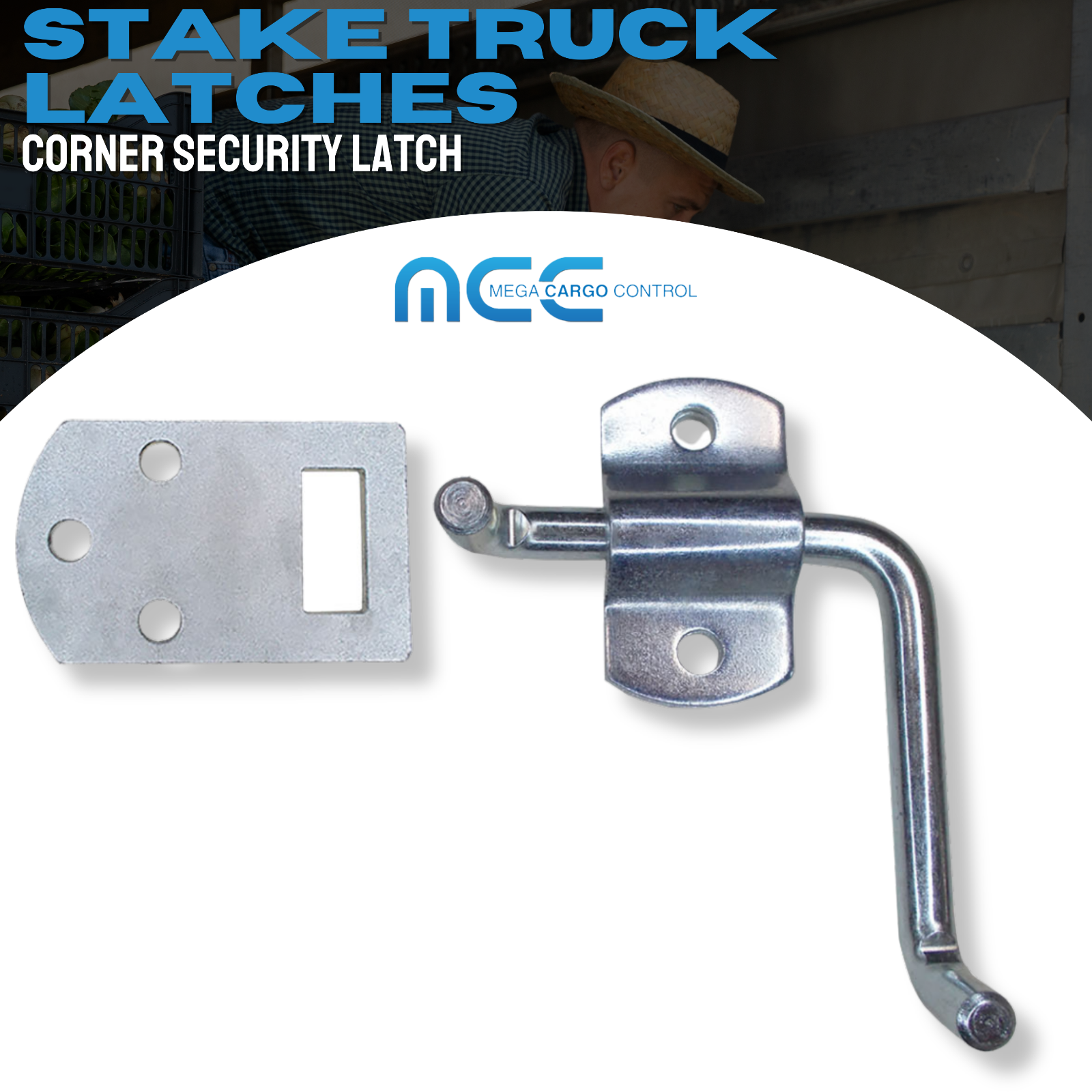 Straight and Corner Side Gate Stake Bed Latches Bracket Sets Stake ...