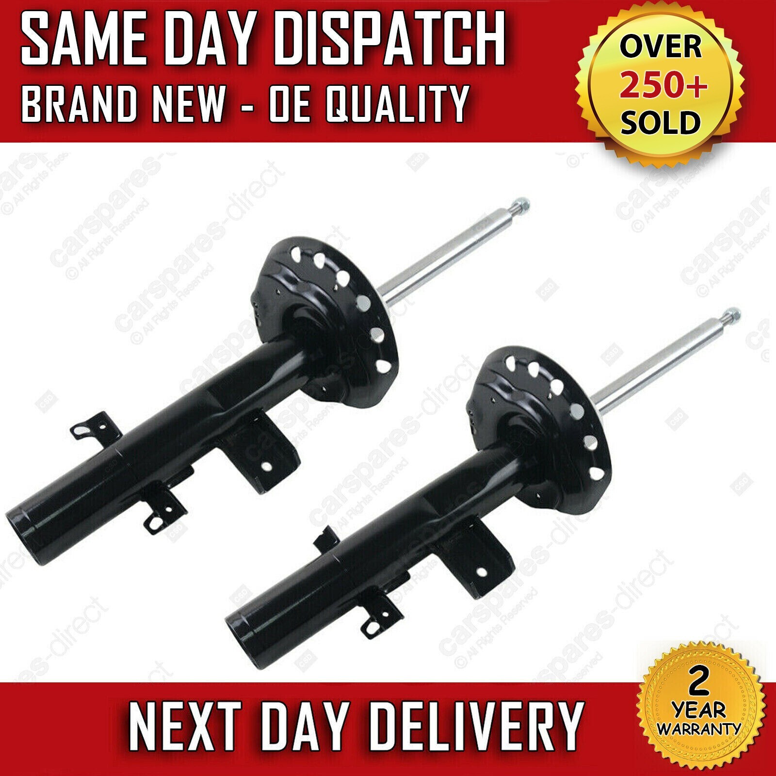 REAR LHS/RHS SUSPENSION SHOCK ABSORBERS X2 FOR LAND ROVER FREELANDER 2 ...