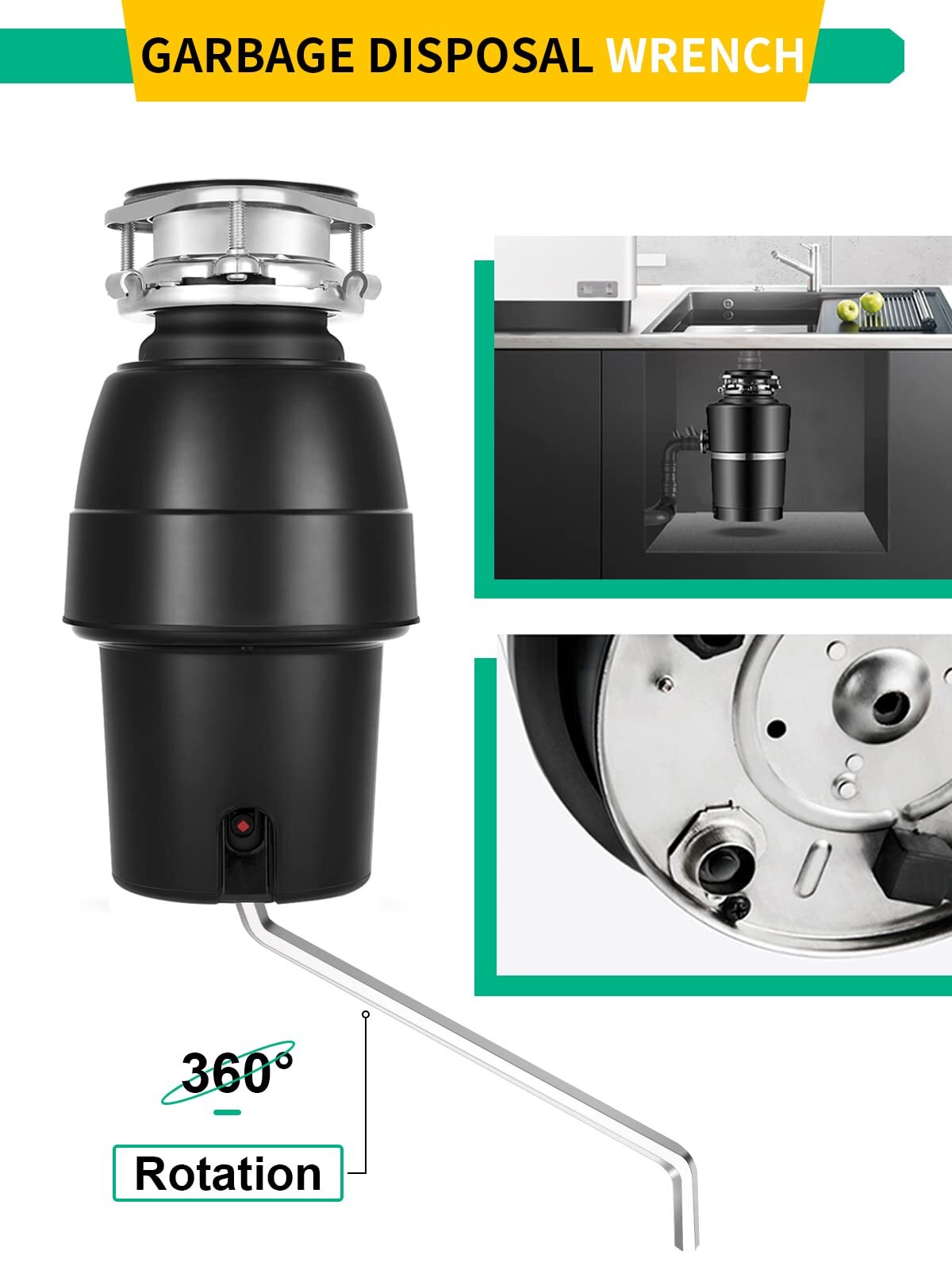 Garbage Disposal Wrench 2pcs Garbage Disposal Allen Wrench Tool For ...