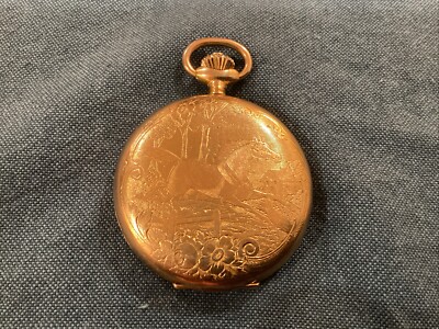 Nice Colorful Porcelain Dial Arnex Men’s Hunting Case Pocket Watch ...