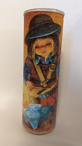 Vintage Tallboy Sugar Frosted Cylinder Christmas Pillar Candle DRUMMER ...