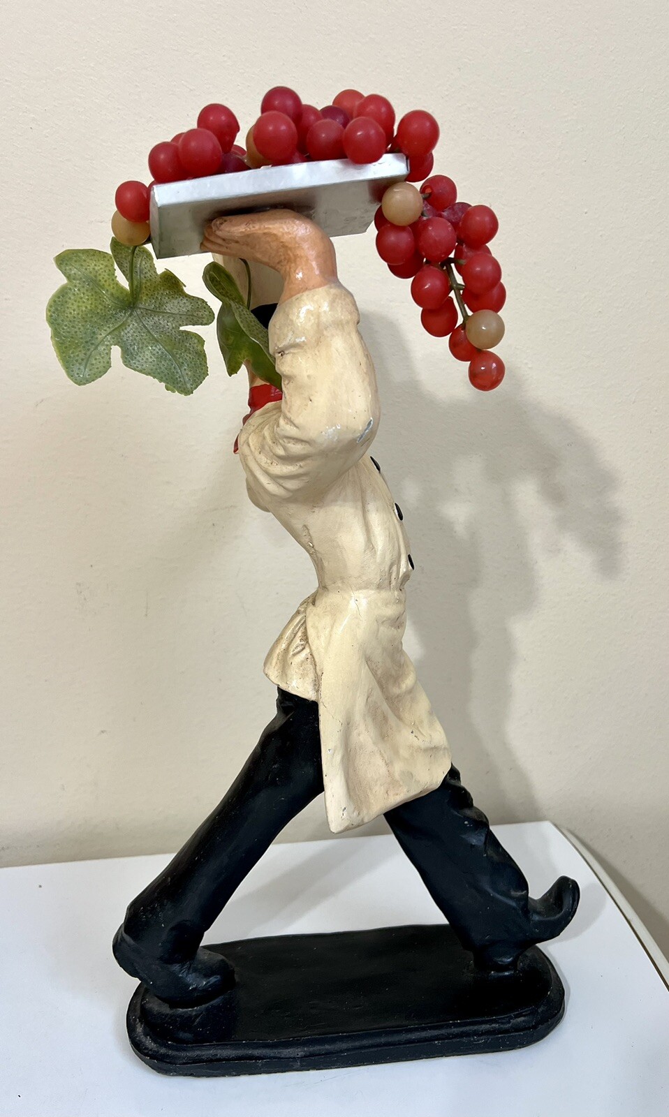 Vintage Winking Chef Waiter Figurine Kitchen Restaurant Decor French 18 ...