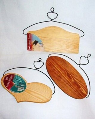 Three Plaques with Arched Wire Hangers - Ready to Paint | eBay