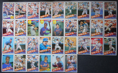 1985 Topps New York Mets Team Set of 33 Baseball Cards | eBay