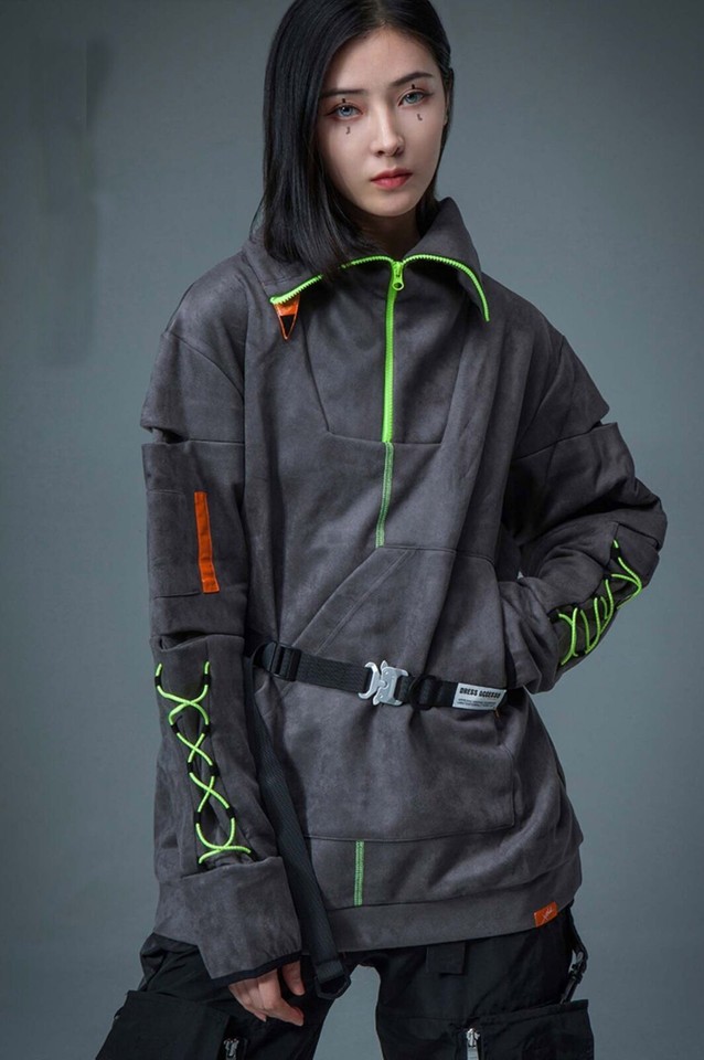 Niepce Neo Sweatshirt Jacket Cyberpunk Techwear Streetwear Turtleneck ...