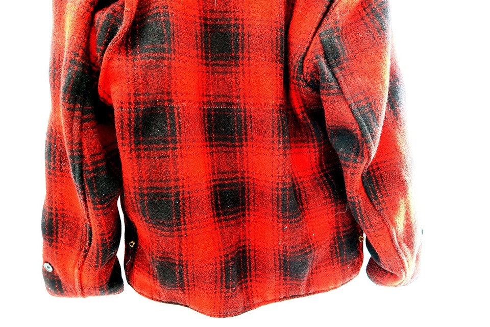 Vintage WOOLRICH Style Large Buffalo Red Plaid Wool Mens Hunting Jacket ...