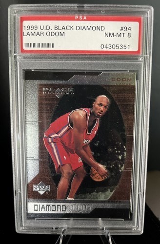 1999 Upper Deck Black Diamond Lamar Odom #94 RC Rookie PSA 8 | eBay