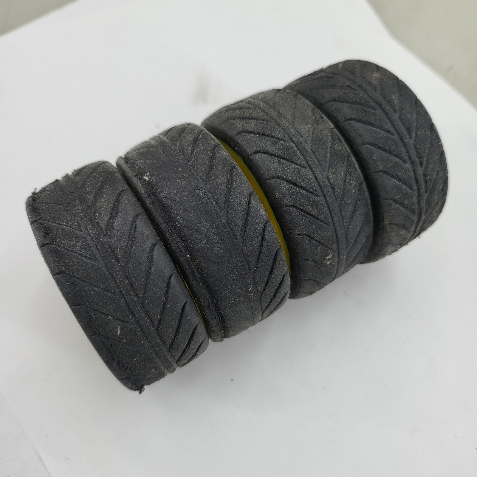 Team Associated TC3, NTC3 tires/ mounted wheels, yellow, worn | eBay