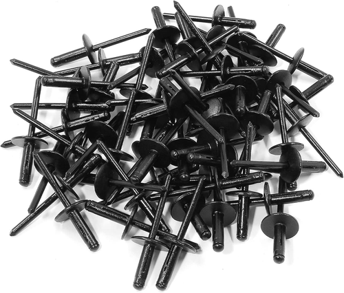 60 Pcs Aluminum Tri-Fold Rivets, 3/16" x 5/8" Tri Grip Rivets Black | eBay