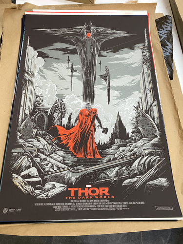 Thor The Dark World 2013 by ken Taylor poster art screen print mondo | eBay