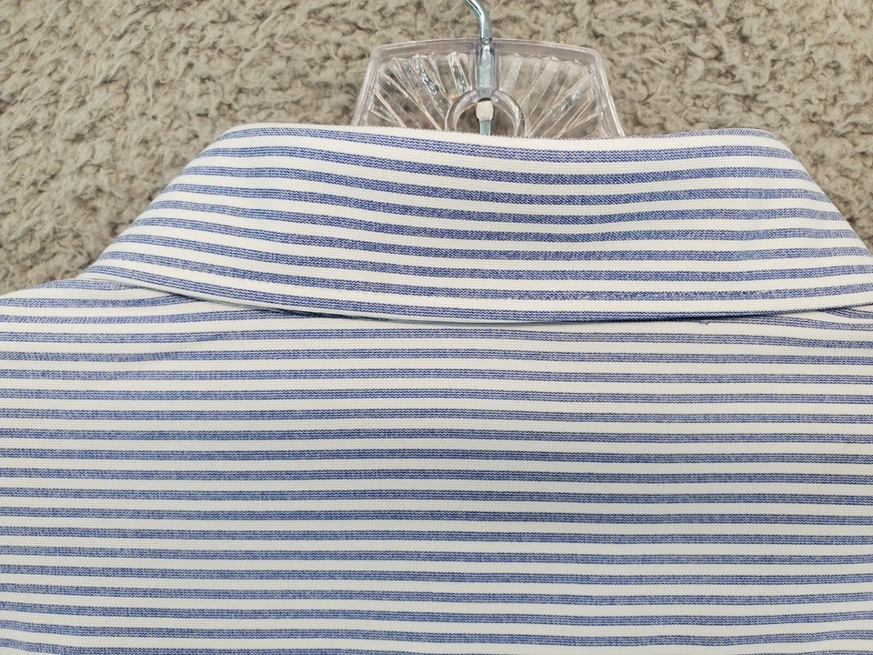 Elliot Mulryan Luxury Mens L/S Button Up Shirt Classic White & Blue ...