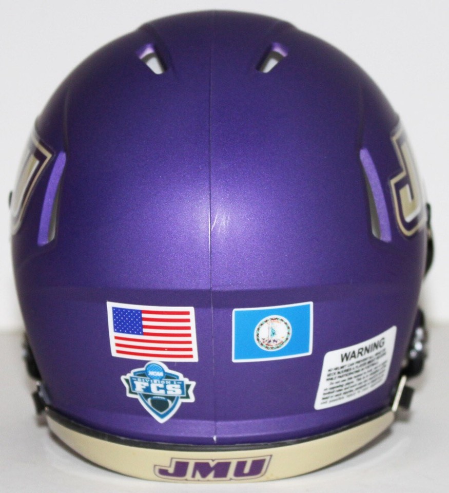 2017 JMU James Madison Dukes Custom Riddell Mini Helmet vs South Dakota ...