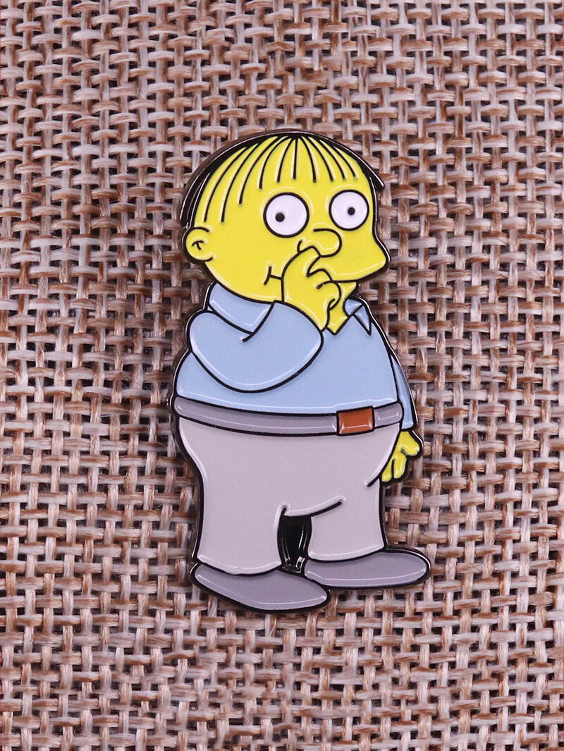 The Simpsons Ralph Wiggum Picking Nose Enamel Pin Metal Badge Cartoon 1 ...